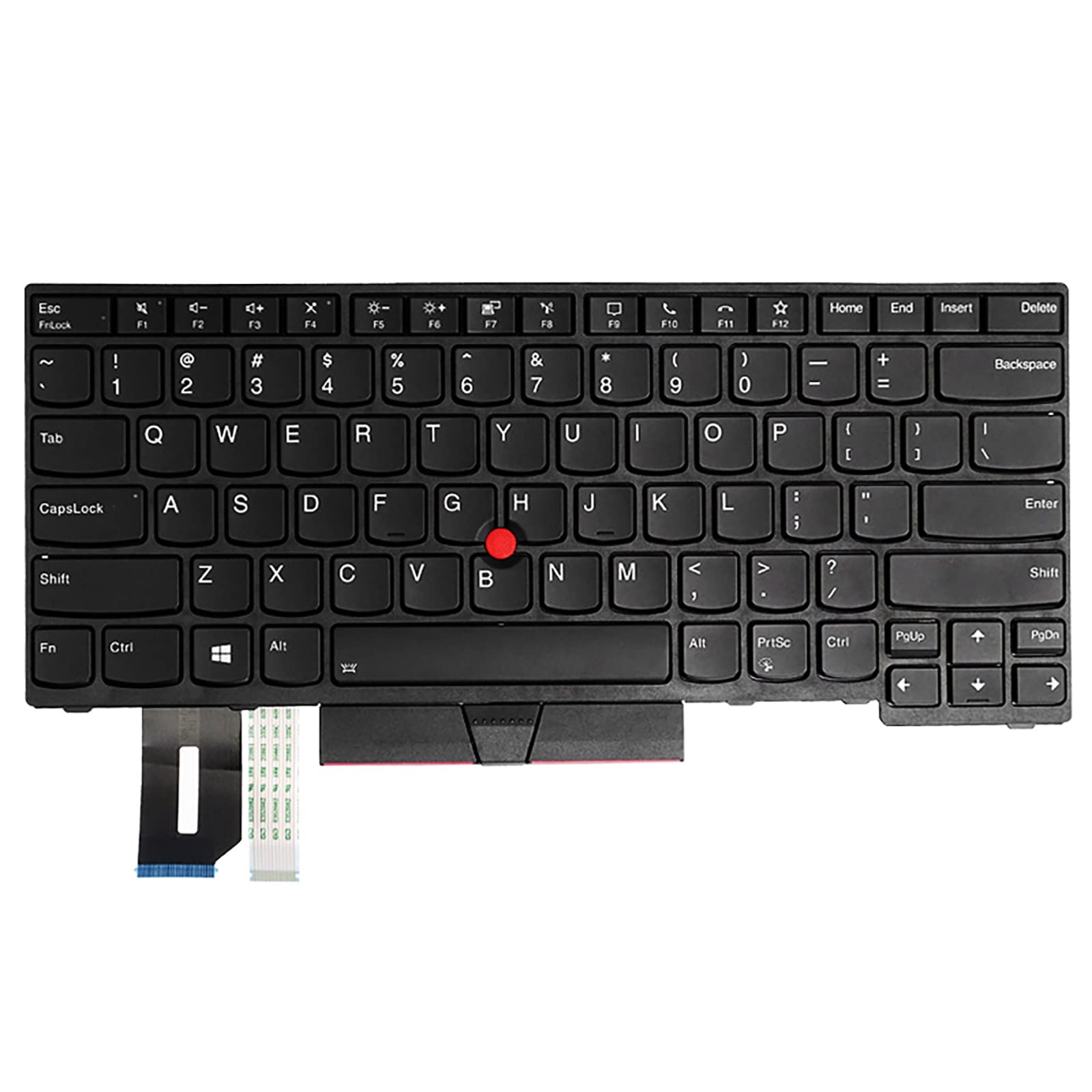 LIAN MO Laptop Keyboard for Lenovo ThinkPad E480 E485 E490 E495 L380 L390 R480 T480S L490 T490 T495 Laptop Keyboard Without Backlight, (with Backlight) 01YP280 01YP400 (E480with Backlight)