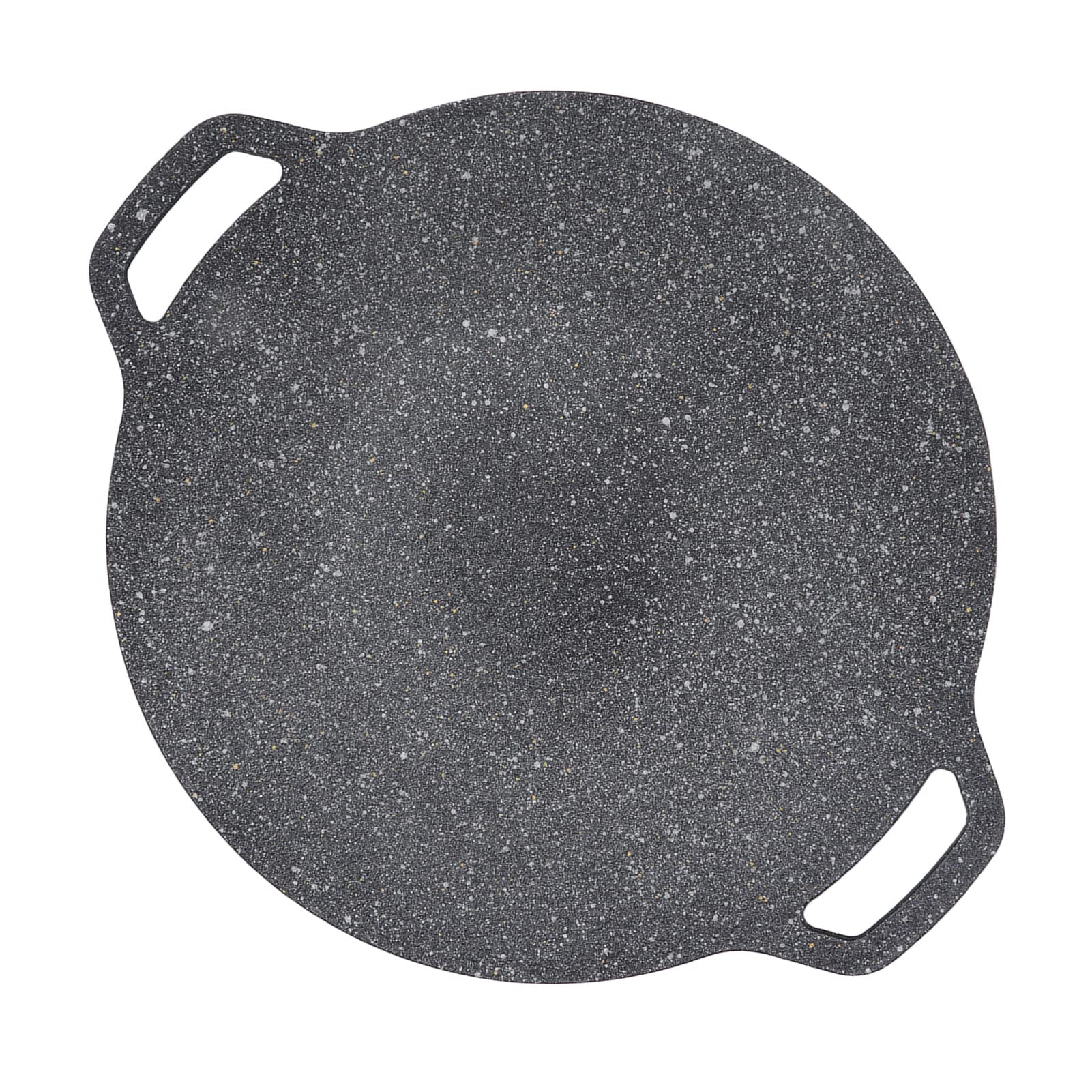 Kuuleyn Korean BBQ Grill Pan Round BBQ Griddle Nonstick Circular Frying Pan Aluminum Griddle Pan for Outdoor Camping Grilling(33cm)