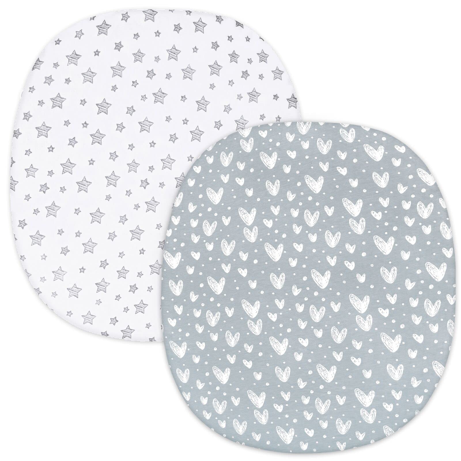 Mini Crib Mattress Protector Sheets Fitted Waterproof 38"x24" & Bassinet Fitted Sheets Compatible with Graco Pack ‘n-Play Dome LX Bassinet(not playard), 2 Pack