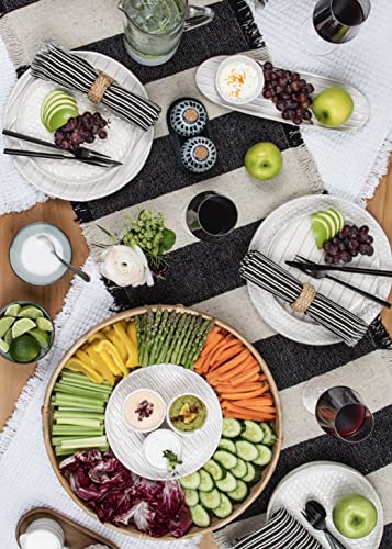 Mud Pie Dip and Tray Set, Stoneware, Tray 4" x 13", 50, Natural