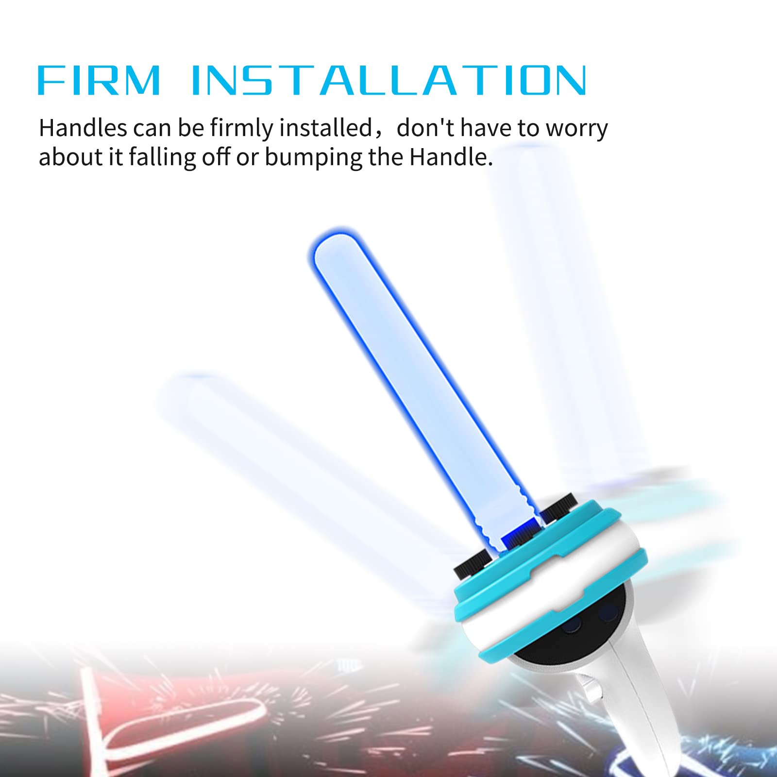 Light Up Controller Grips for Beat Saber Handles Compatible for Oculus Quest 2, Must Have Controller Extension Accessories
