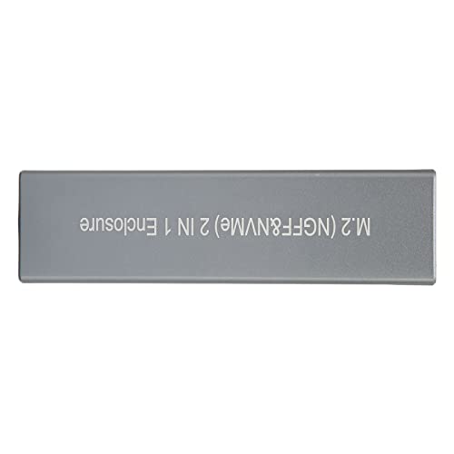 M.2 NVME SSD Enclosure, Dual Protocol High Speed Nvme Pcie M.2 Enclosure Heat Dissipation Aluminum Alloy Shell for 2230 2242 2260 2280