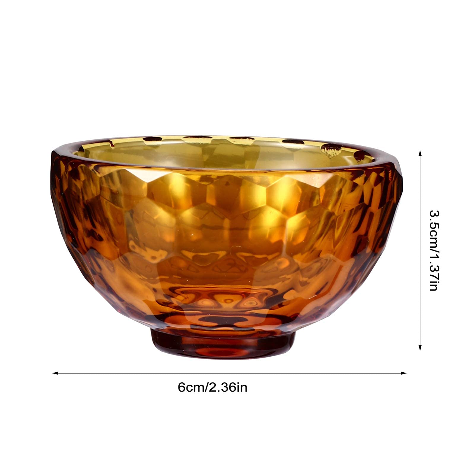 IMIKEYA 4pcs Tibetan Buddhist Water Offering Bowl Crystal Holy Water Bowl Religion Container Glass Buddha Cup Mini Votive Tealight Holder for Yoga Meditation Altar Buddhist