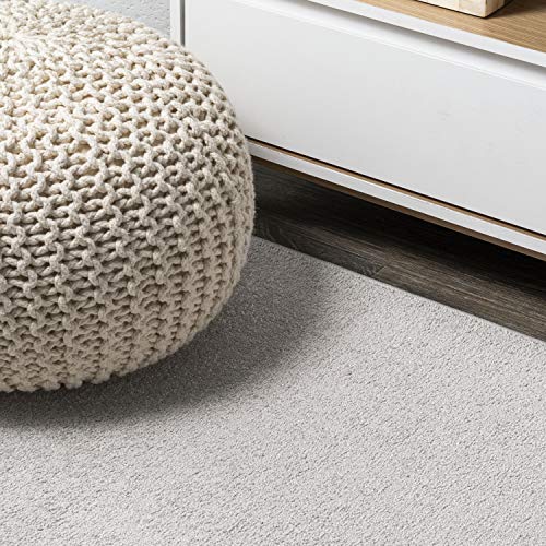 JONATHAN Y SEU100D-4 Haze Solid Low-Pile Indoor Area-Rug Casual Contemporary Solid Traditional Easy -Cleaning Bedroom Kitchen Living Room Non Shedding, 4 ft x 6 ft, Ivory