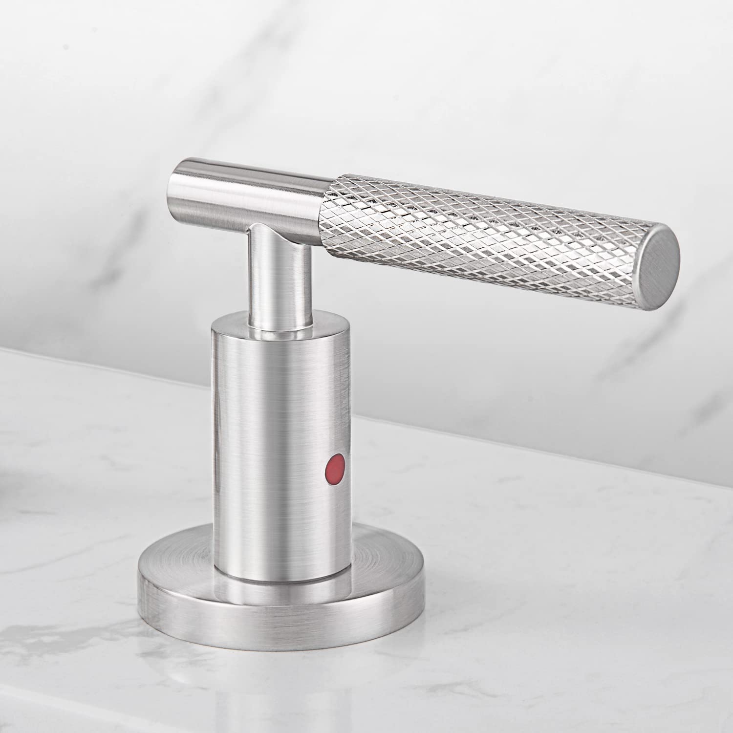KPAIDA Bathroom Faucets, 3 Hole Bathroom Sink Faucet 8 inch Brushed Nickel Widespread Bathroom Faucet, 2 Handle Faucet for Bathroom Sink Vanity with Pop Up Drain