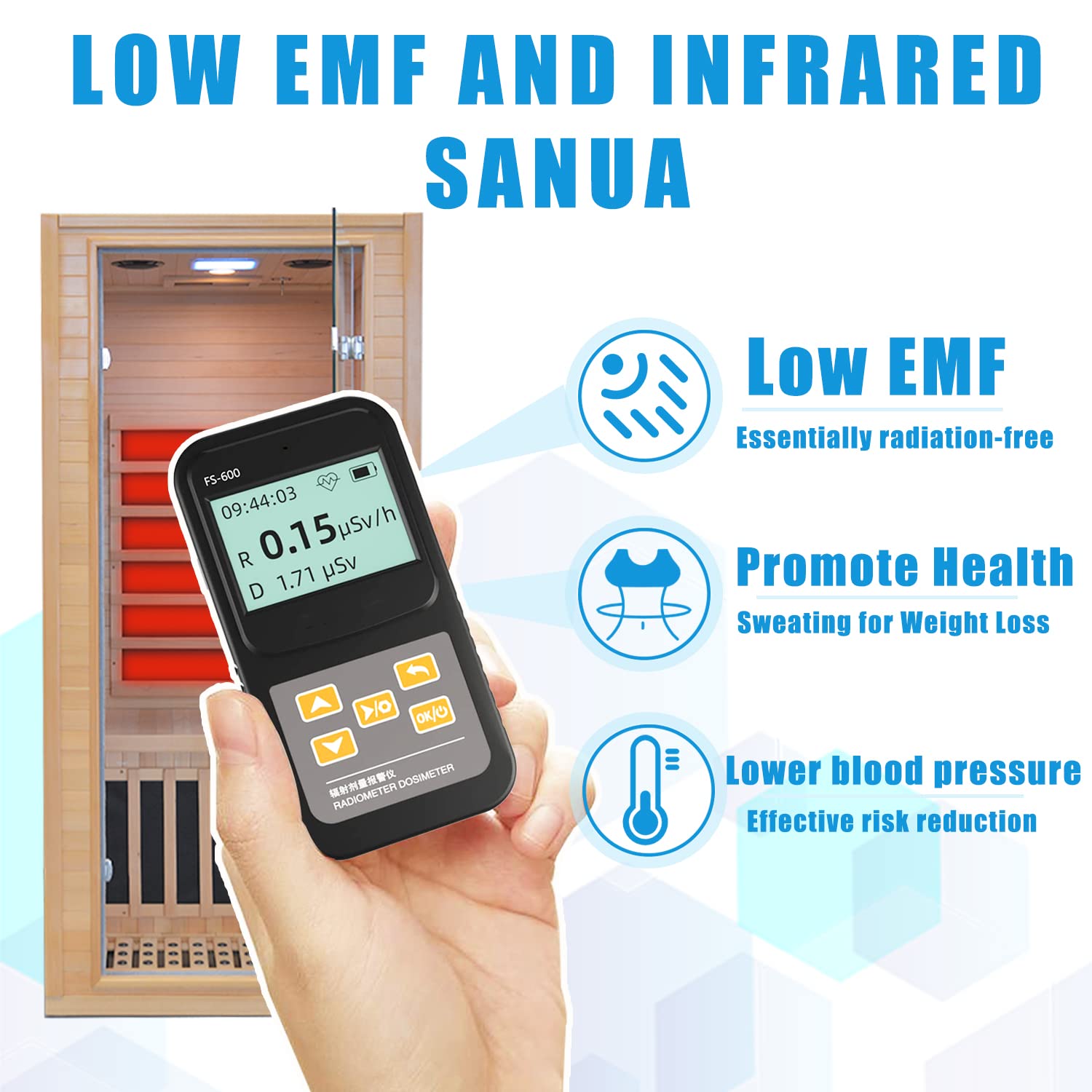 Low EMF Infrared Home Sauna,Personal Outdoor Indoor Heaters Saunas Wood Tiny Dry Barrel Snfared at Home Sauna Room Allwood for Men Women,Bluetooth ,LCD Display-Control,Canadian Hemlock