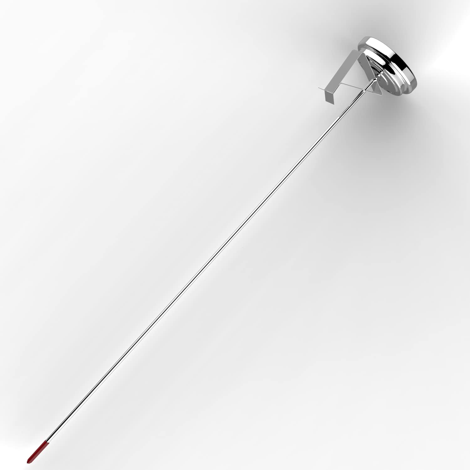 Lightbeam 16" Long Stem Deep Fry Thermometer with Clamp (2 Pack), Instant Read 2" Dial Meat BBQ Thermometer for Deep Fry, Grill, Turkey, Candy, Coffee etc