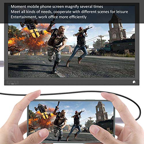 Luqeeg 15.6 Inch Portable Ultra Thin Display, 1920X1080 Resolution IPS Screen Monitor with Bracket Protective Cover, Support for Mobile Phone Extension Display and Display with Same Screen