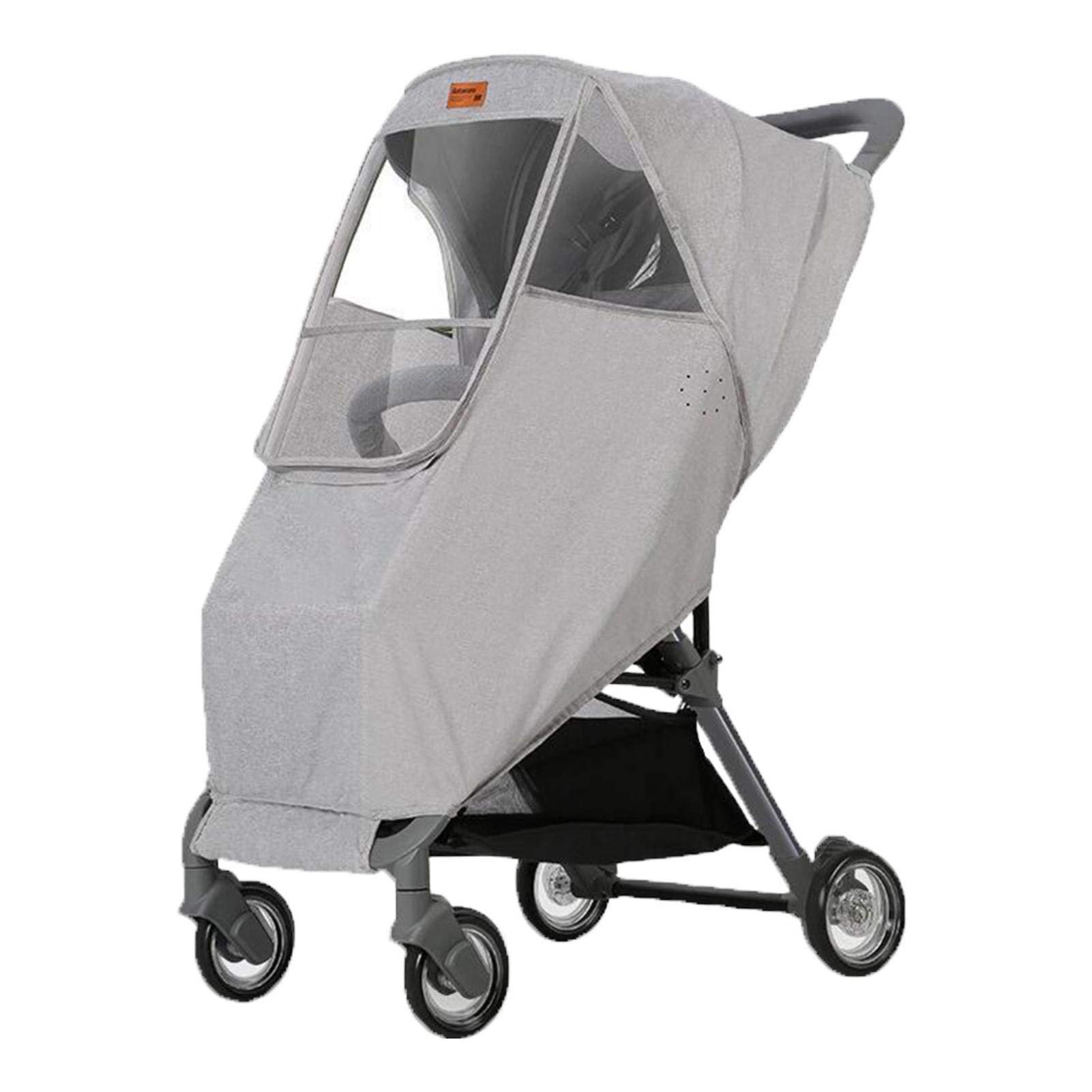 LOKOO Rain Cover for Stroller,Universal Visible Design Baby Stroller Travel Weather Canopy | Weather Resistant Rain Covers to Keep Warmth for Single Strollers, Joggers