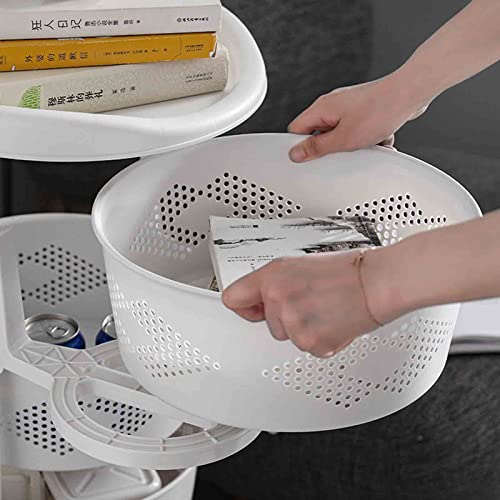 Multi-Layer Kitchen Storage Rack, Detachable Breathable Rotating Fruit Vegetable Organizer, with Lockable Casters, for Kitchen Bedroom, Bathroom,3 Tier