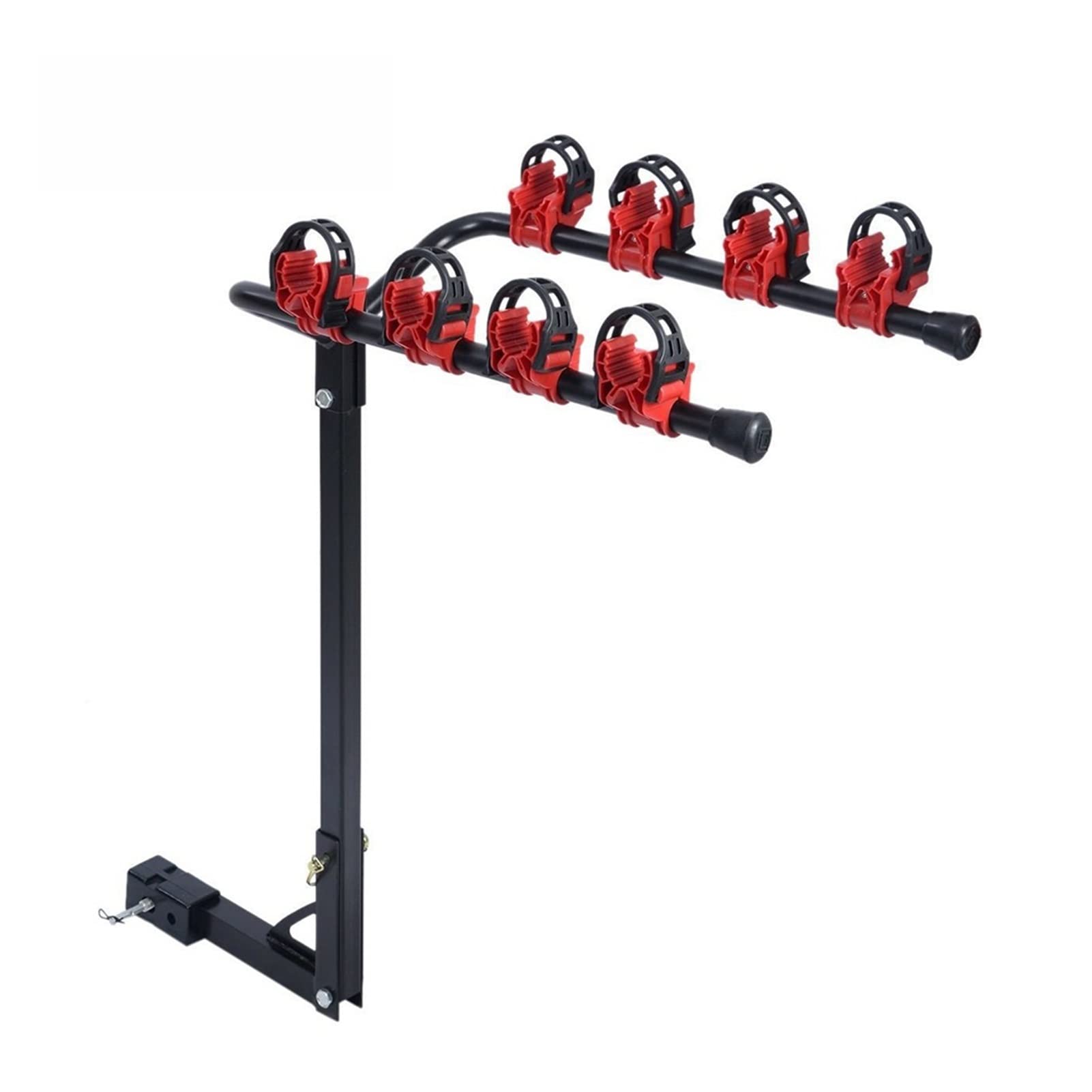 HEZB Heavy Duty 4 Bicycle Bike Rack Car Swing Down SUV Truck Van Hitch Mount Carrier Capacity 60kg