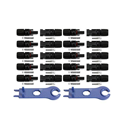 NUZAMAS New 10 Sets of Solar Panel Connectors Male Female for PV Solar Panel Cable