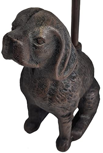 LuLu Decor, Cast Iron Decorative Dog Door Stopper with Rod, 5lbs 1oz
