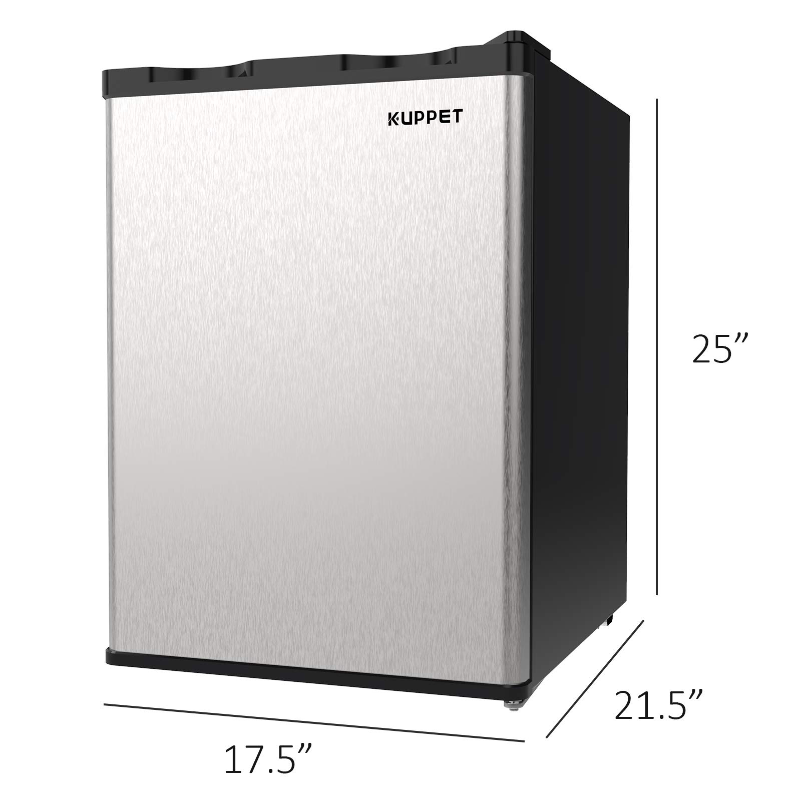 KUPPET Upright Freezer, Compact Reversible Single Door Table Top Mini Freezers for Ice Cream/Breast Milk/Sea Food, Adjustable Removable Shelves, 2.1CU.FT (Black)
