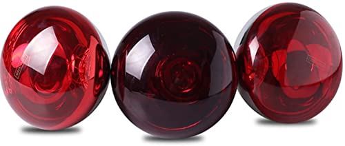 Qixivcom 2-Packs 275W Heat Lamp Bulb Infrared Heating Bulbs Dark Red Light Glass Heat Lamp E26 Waterproof Anti-Explosion Thickened Bulbs for Piglet Chicken Duck Birds Bathroom Light Therapy Use
