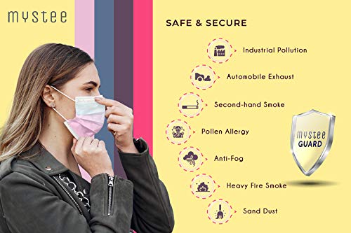 Mystee-2 15pcs Coloring Disposable 3-Ply Safety & comfortable Fashion Face Mask (Rose Gold)