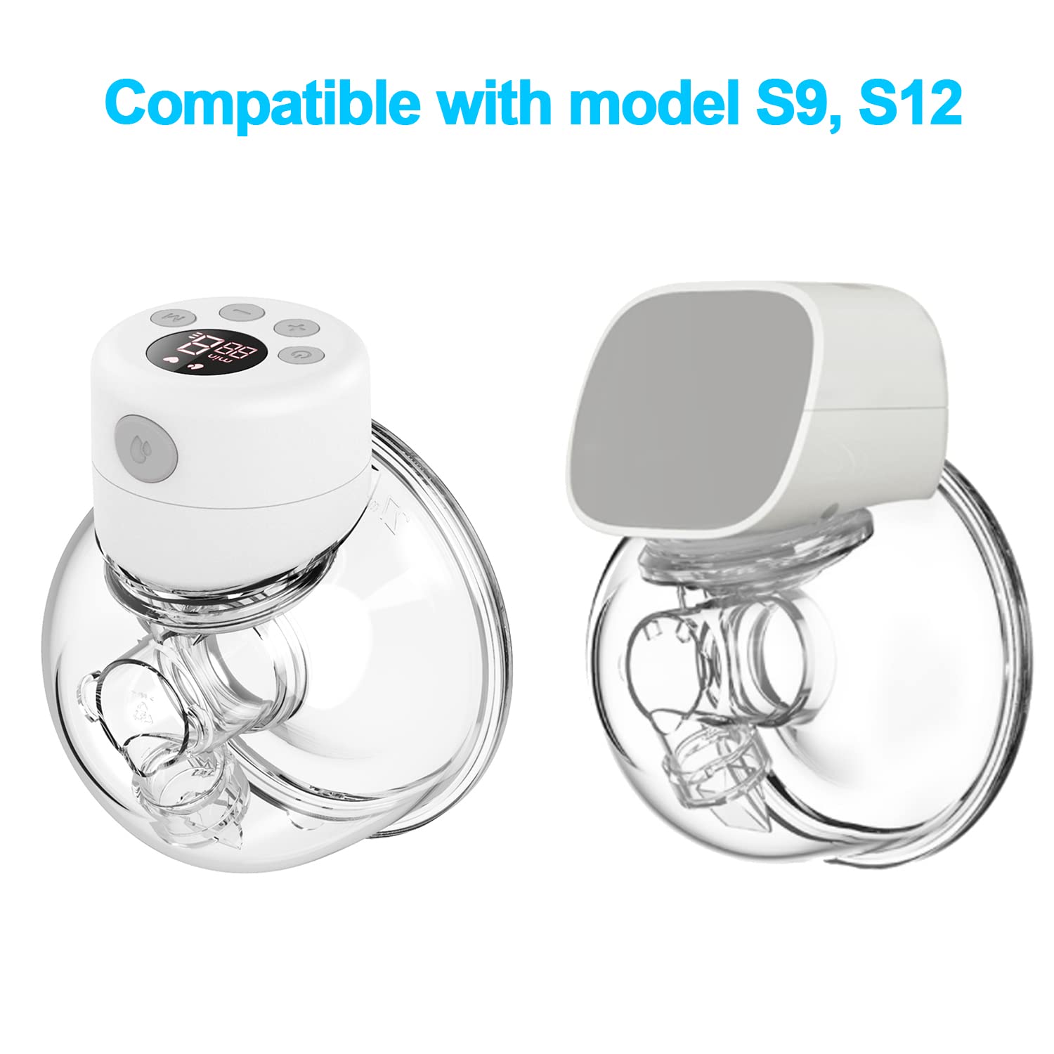 Luxlady Flange 27mm, Compatible with Wearable Breast Pump S9 / S12, Accessories Replacement Parts for Luxlady and Other Brands in Same Model, Flange 27mm, 2 Pack