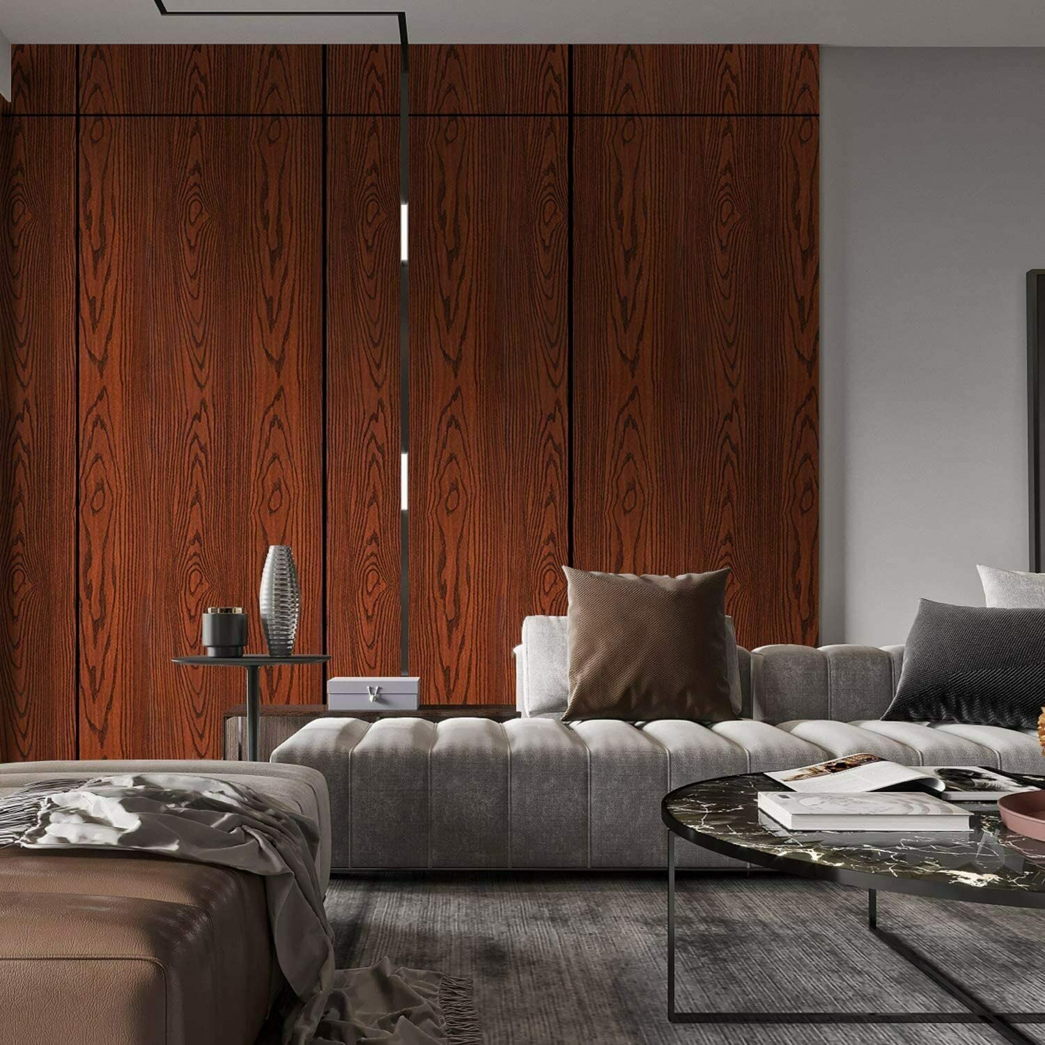 practicalWs Wood Grain Contact Paper Peel and Stick Wallpaper Removable Wall Paper Decorative Cabinet Vinyl Wrap PVC 15.8''×78.7''