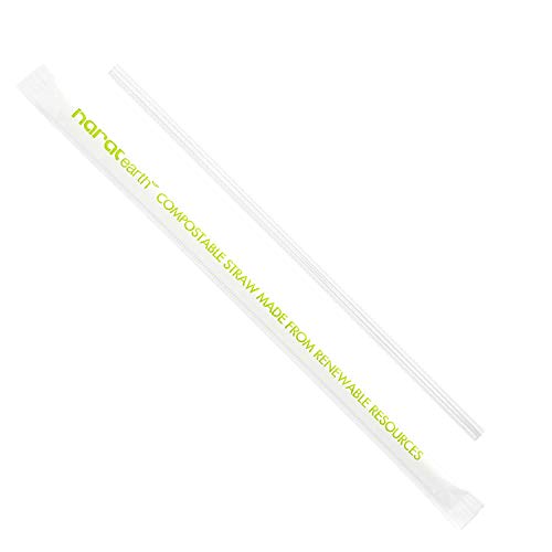 Karat Earth KE-C9210 7.75" PLA Jumbo Clear Straws