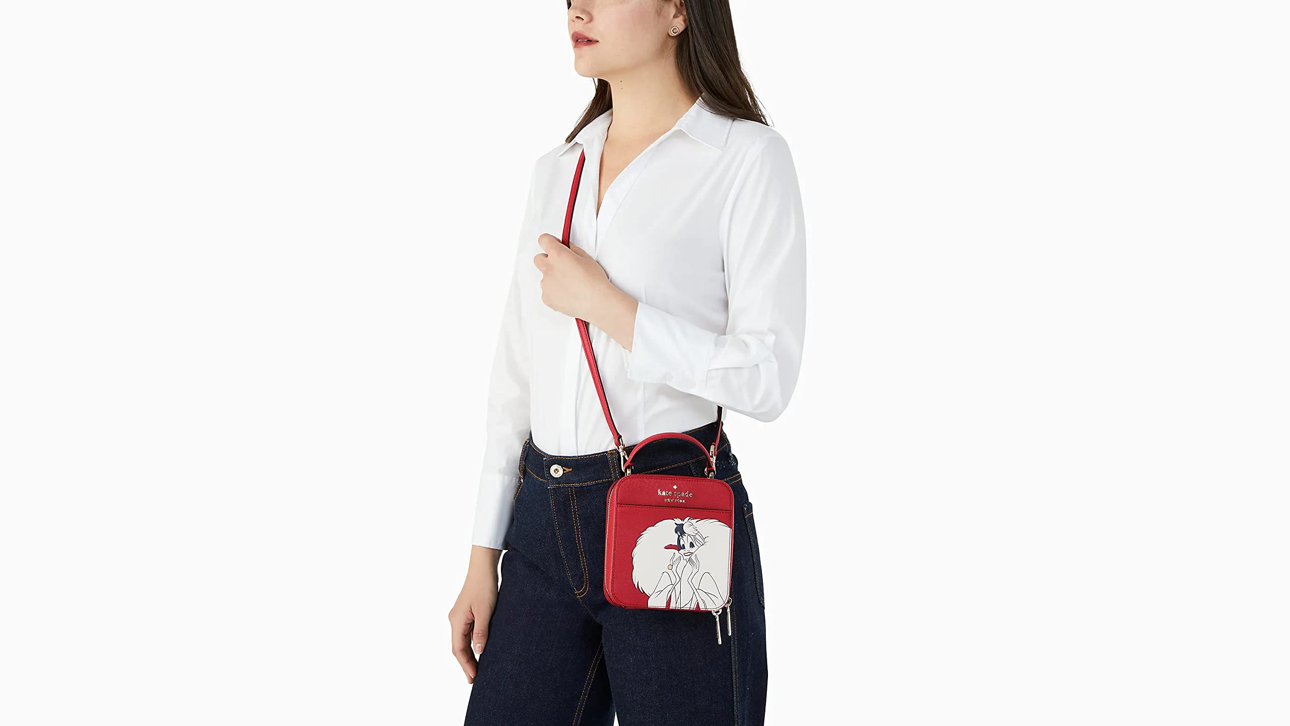 Kate Spade New York Vanity Crossbody Handled Handbag (Cruella Red Multi)