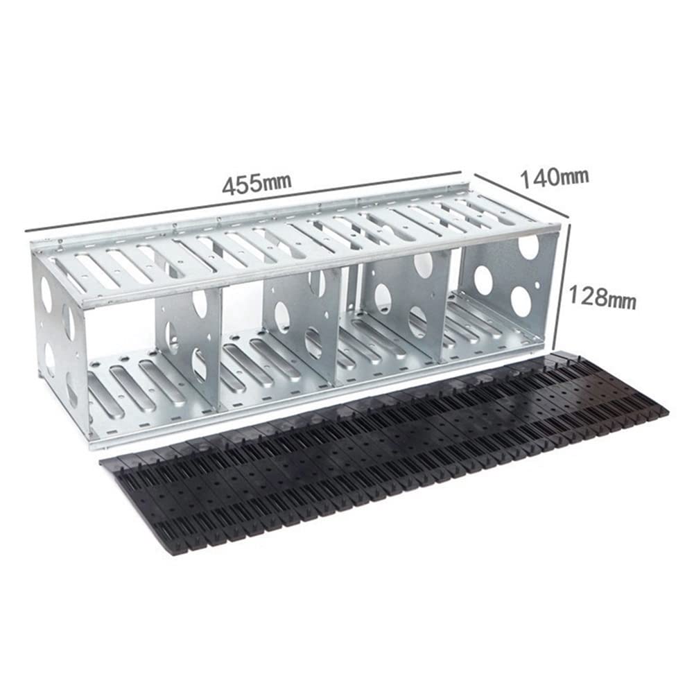 Nemeae New 16 Bay Hard Drive Cage 3.5 Inch Rustproof Hard Drive Tray Rack PC Classic Iron HDD Stacking Bracket for 12cm Fans A