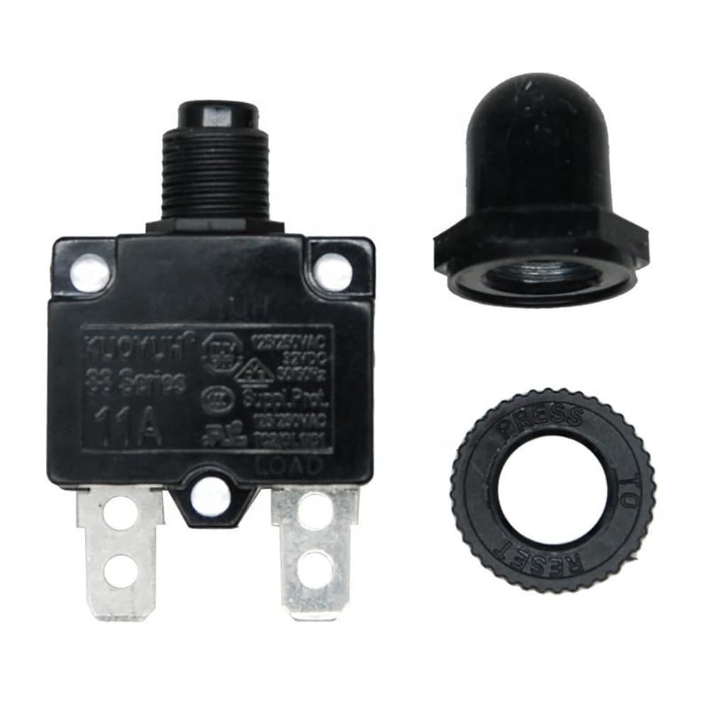 ZCZQC 8PCS Silicone Miniature Overcurrent 88 98 Series Dust Cap Circuit Breaker Waterproof Dirt Resistant Dust Cover Flat Cap ID M11 Black