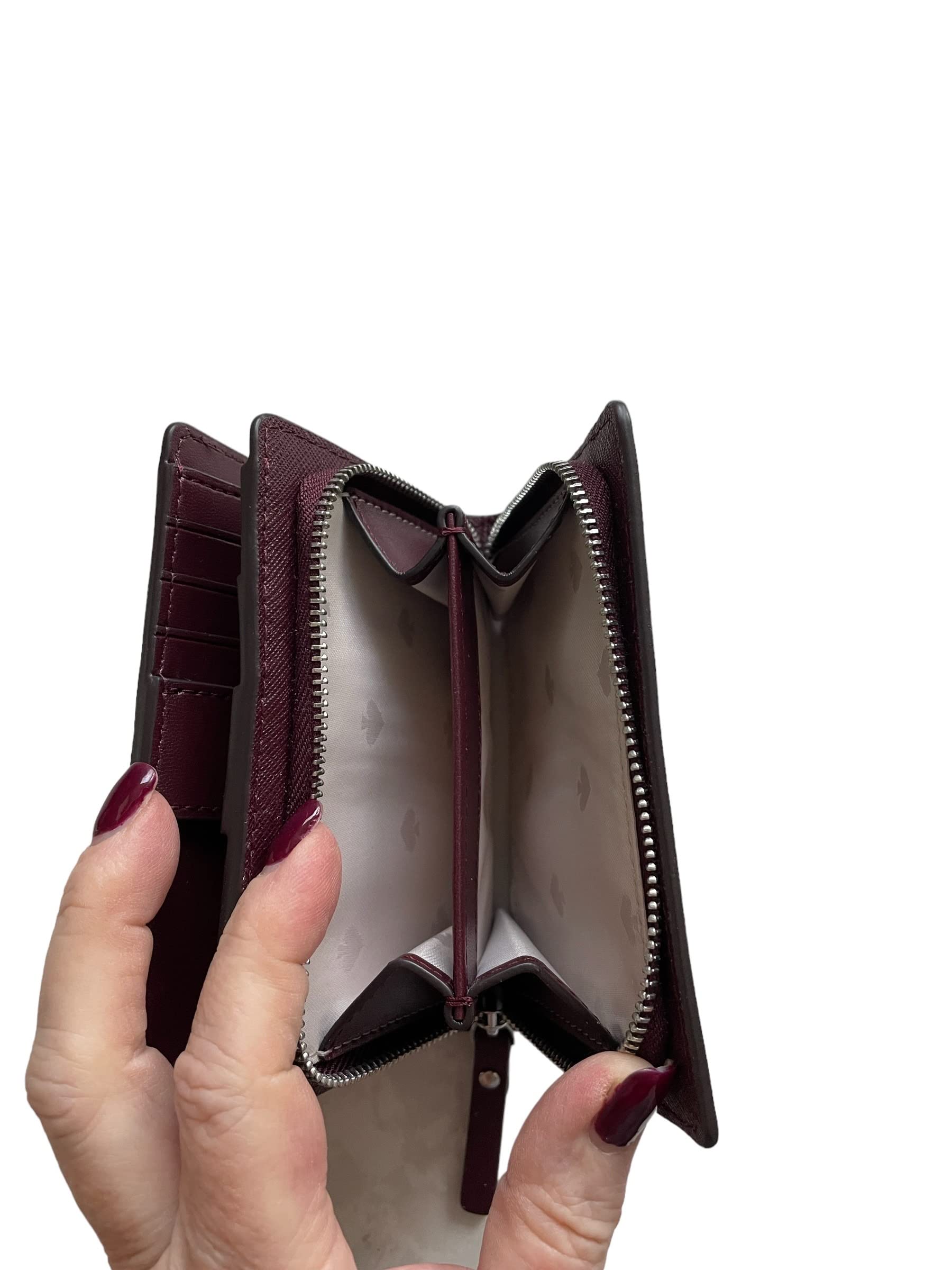 Kate Spade New York Medium Compact bifold Wallet (Cherrywood)