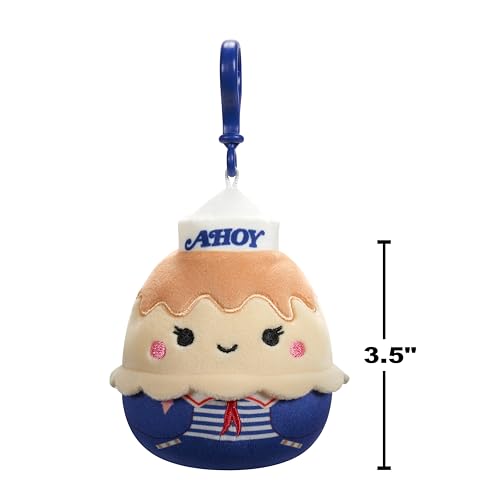 Squishmallows Original “Stranger Things” 3.5-Inch Chocolate Pudding + USS Butterscotch 2-Pack - Official Jazwares Plush (Clips)