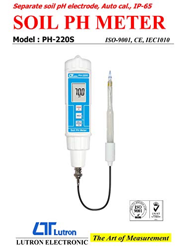Lutron Electronic Soil pH Meter (Range : 0 to 14 pH) for Horticulture Gardening Food Mechanical Education School Colleges | Model: PH-220S