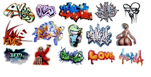 N Scale 1:160 Graffiti Waterslide Decals Set #14 - Weather Your Rolling Stock & Structures!