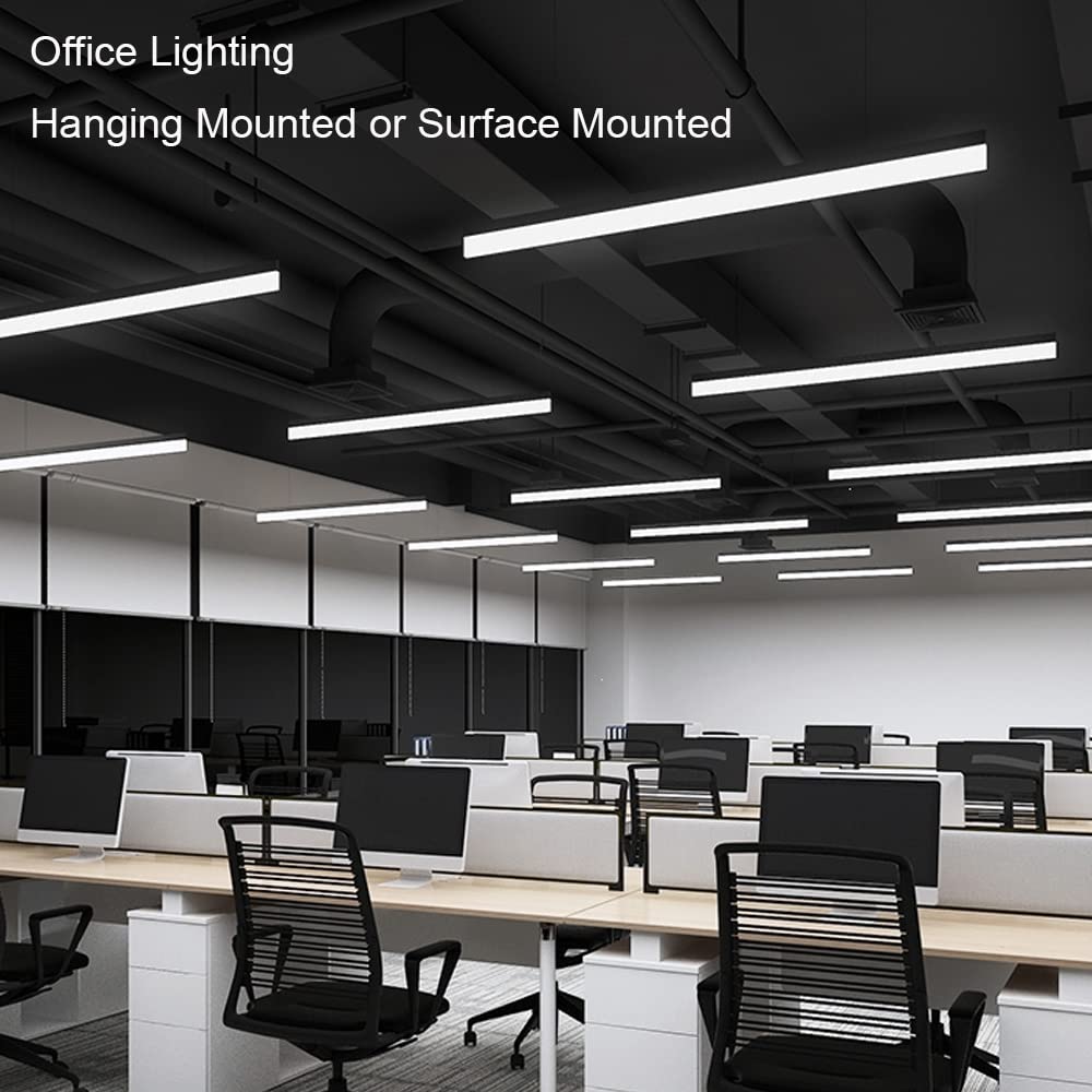 Led Shop Light 4f,Led Ceiling Strip Light Fixture with 3 Wattages/3 Lumens/3 CCT Selectable,4 Foot Led Lights LED Wrap Light Fixtures Ceiling Mount/Hanging Garage Lights/Office Ceiling Light,1Pack