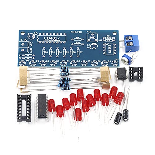 NE555 CD4017 Running LED Flow Light Electronic Production Suite Control Board Module Capacitor Oscillator Clock Siganal DIY Kit