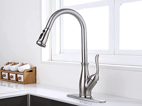 LikeHome Pull Out Spray Head for Pull Down Kitchen Faucet 3 Function Replacement Part for Pull Down Sink in Chrome Finish