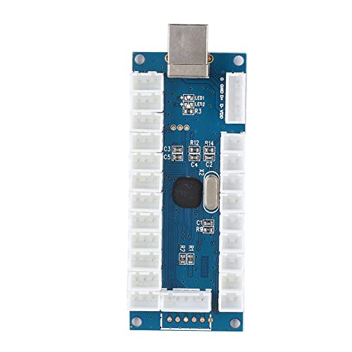 KOSDFOGE 822B Single DIY Arcade Joystick Accessory Kit for Arcade/Fighting Home Game USB Set in American-Style(Transparent color)