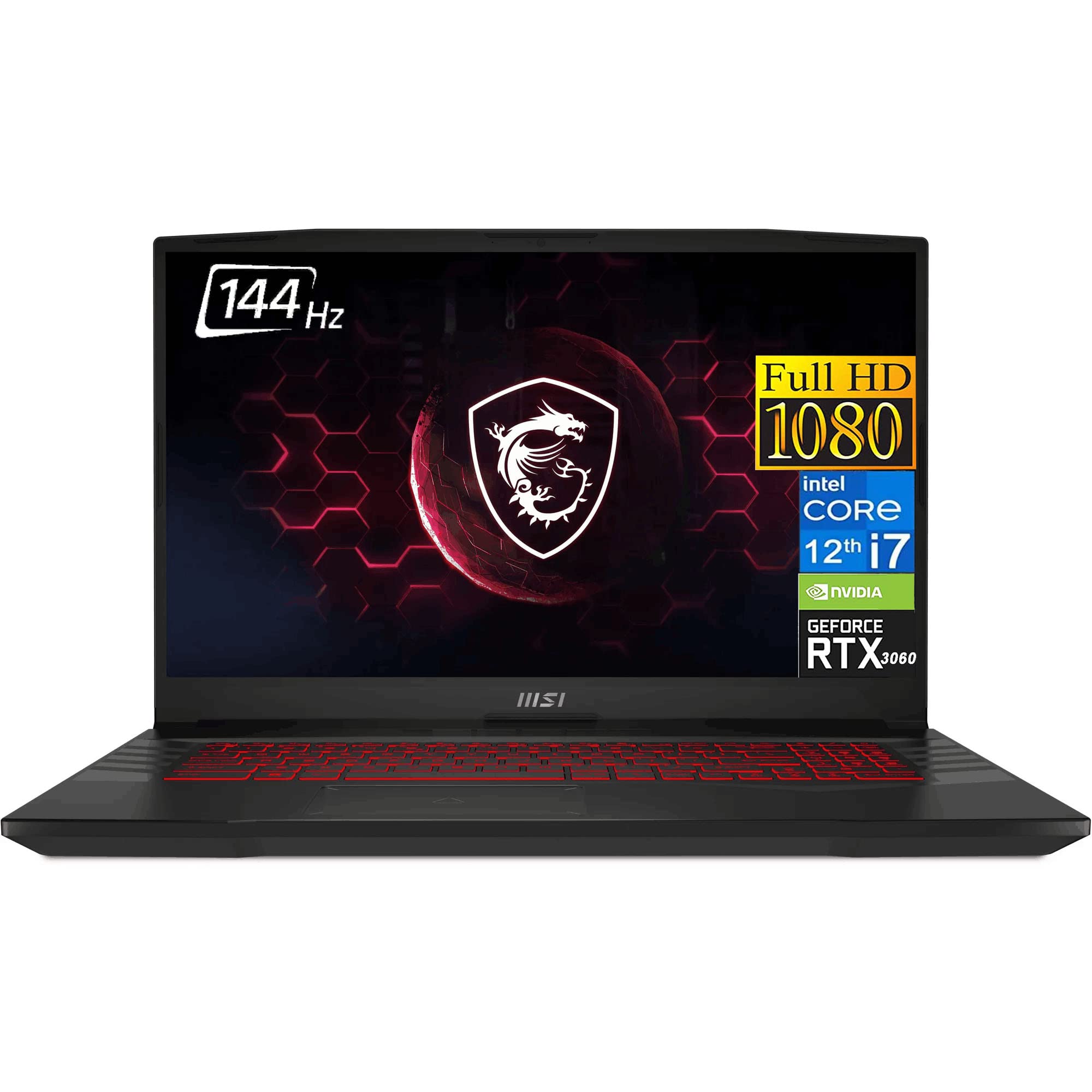 MSI Katana 15.6" FHD Gaming Laptop 2023 Newest, 12th Gen Intel Core i7-12700H Processor, NVIDIA GeForce RTX 3060, 16GB RAM, 1TB SSD, Backlit Keyboard, Windows 11 Home, Bundle with JAWFOAL