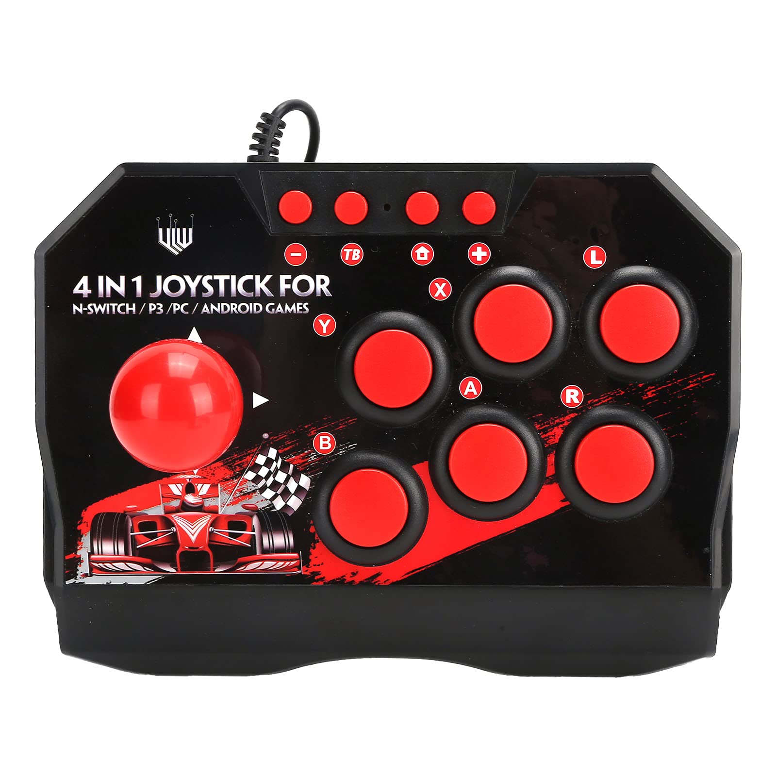 KOSDFOGE Arcade Fight Stick Wired Arcade Joystick Arcade Games Accessories for Switch/PC/PS3