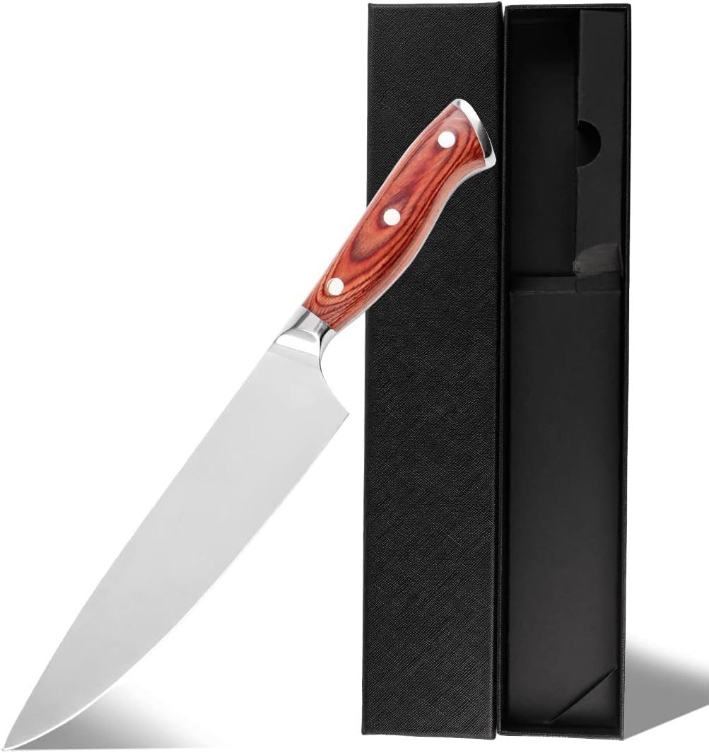 SSKT-Chef knife-8 Inch -German Stainless Steel Professional Kitchen Knife Sharp Paring Knife With Ergonomic Handle,Kitchen Professional Ultra Sharp Cooking Knife for Home Kitchen