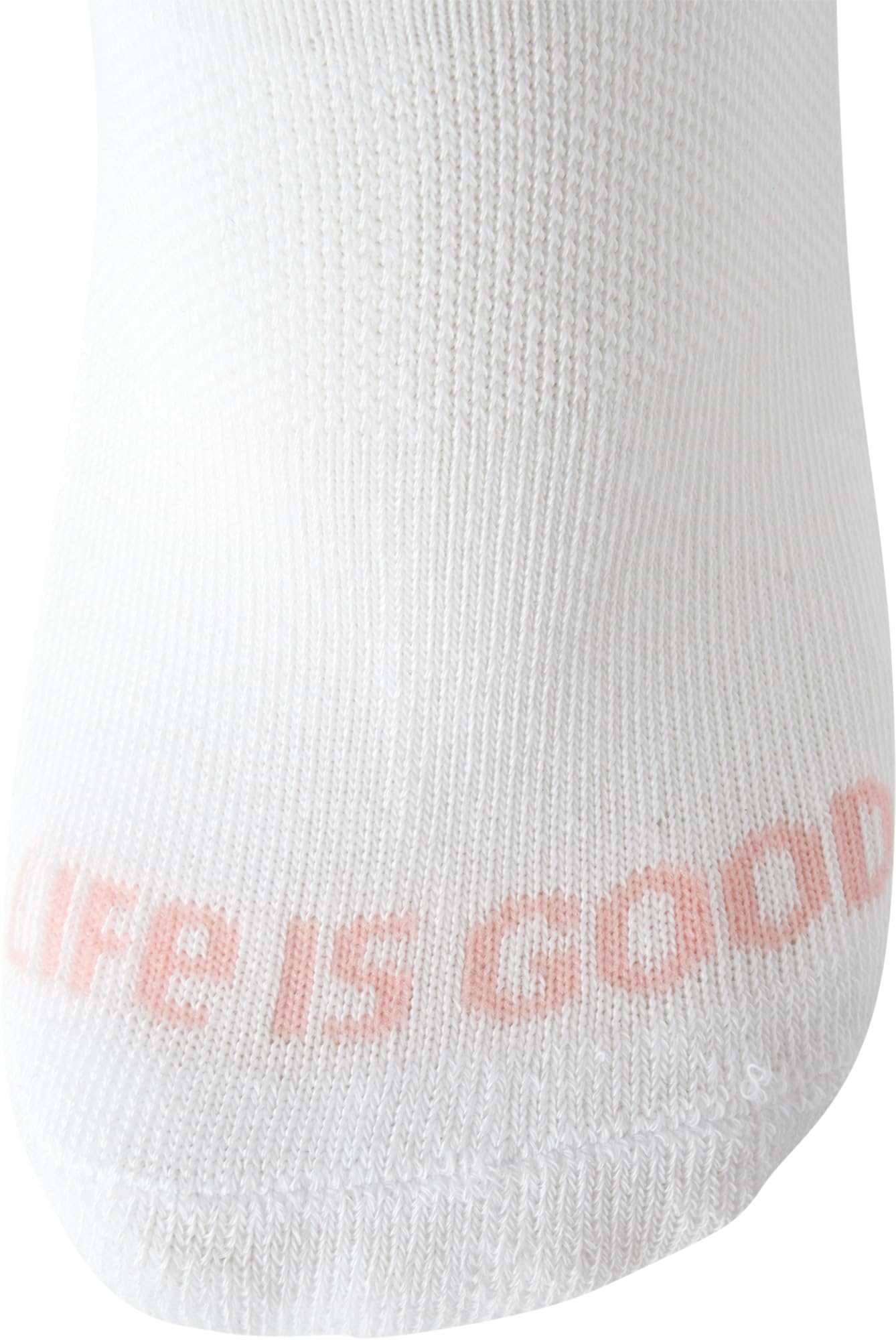 Life is Good Women's Socks - Novelty Low Cut Ankle Socks (6 Pack), Size 4-10, White