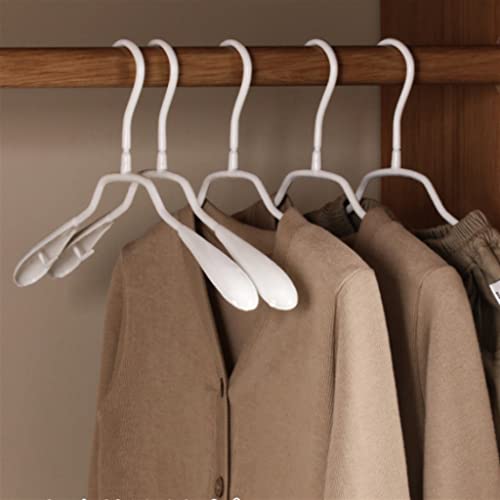 N/A White PVC Coated Hanger Metal Hanger Non-Slip Anti-Print Hanger ( Color : OneColor , Size : 32*19cm )