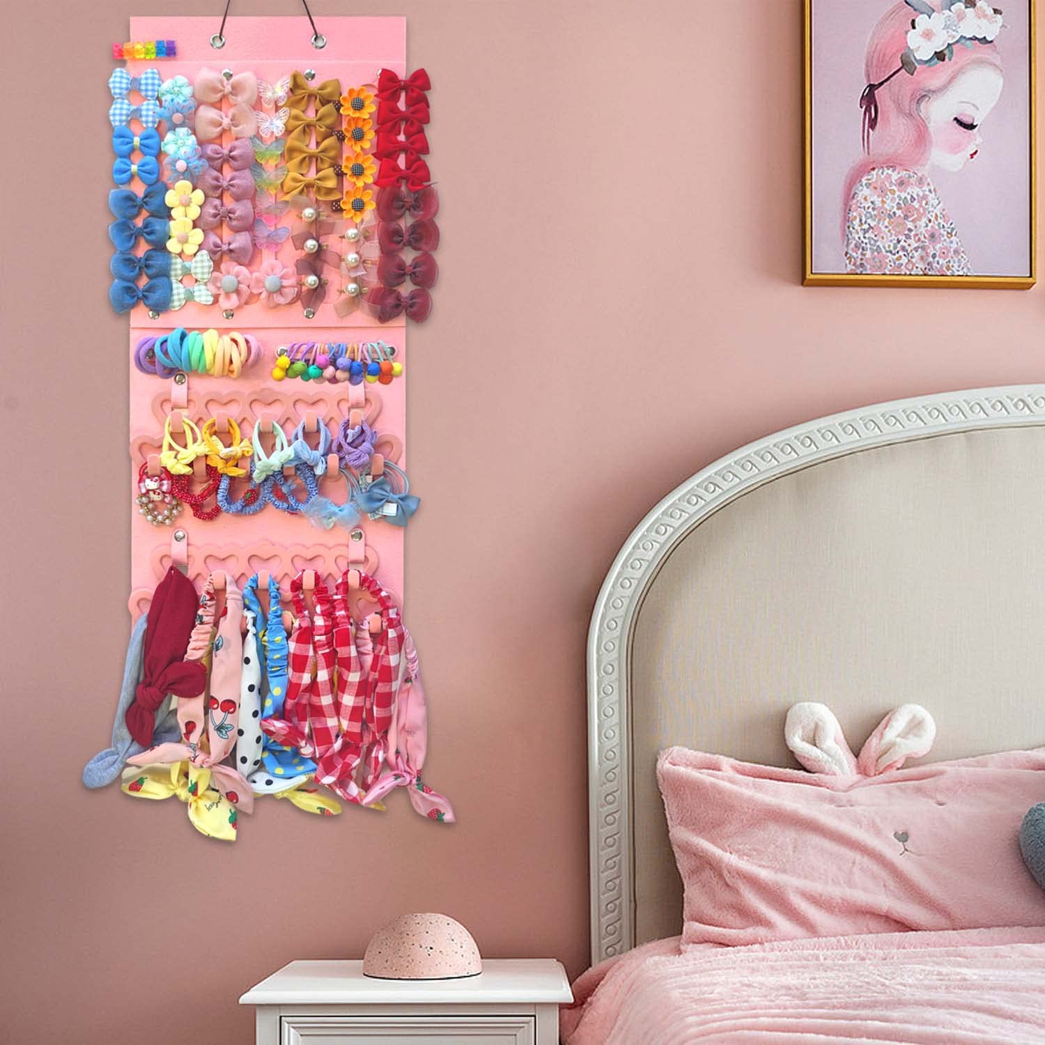 Mi Ya Mi Lai Claw Clip Organizer Storage,Hair Bow Organizer For Girls Hair Bows