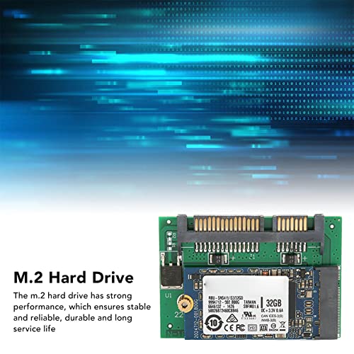 M.2 Hard Drive, Stable Reliable Adapter M.2 SSD Large Capacity 2 in 1 Portable Compact for Office for Home 32GB