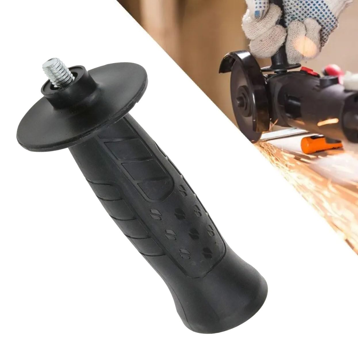 Mfingey 8mm Thread Angle Grinder Grinder Sander Polishing Machine Handle(black)-1pcs