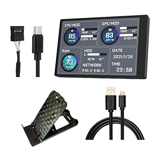 Multifunction IPS LCD Monitor Display Temperature Monitor Aida64 Adjustable Computer Monitor Secondary IPS Display