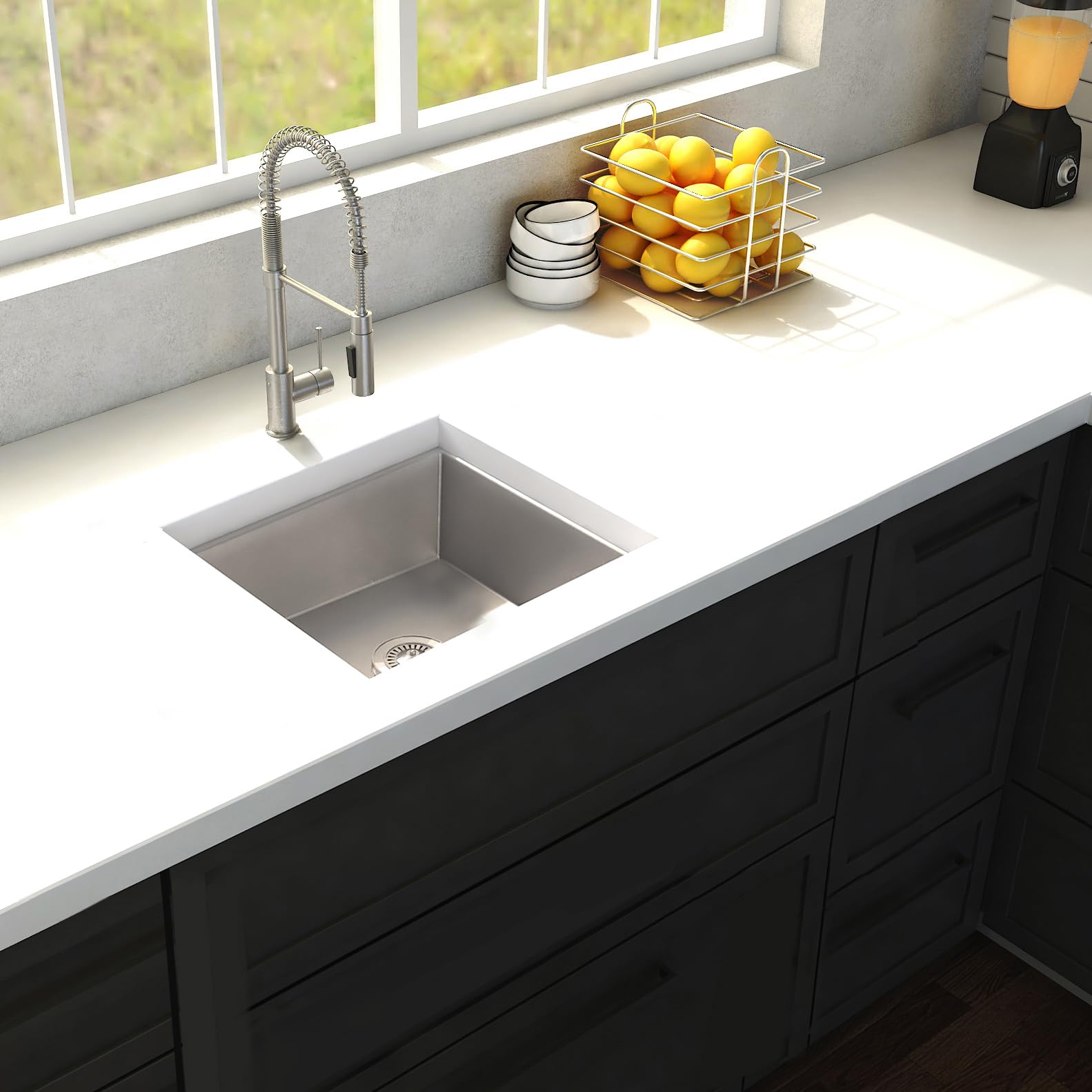 ZLINE 15" Boreal Undermount Single Bowl Bar Kitchen Sink in Stainless Steel (SUS-15)