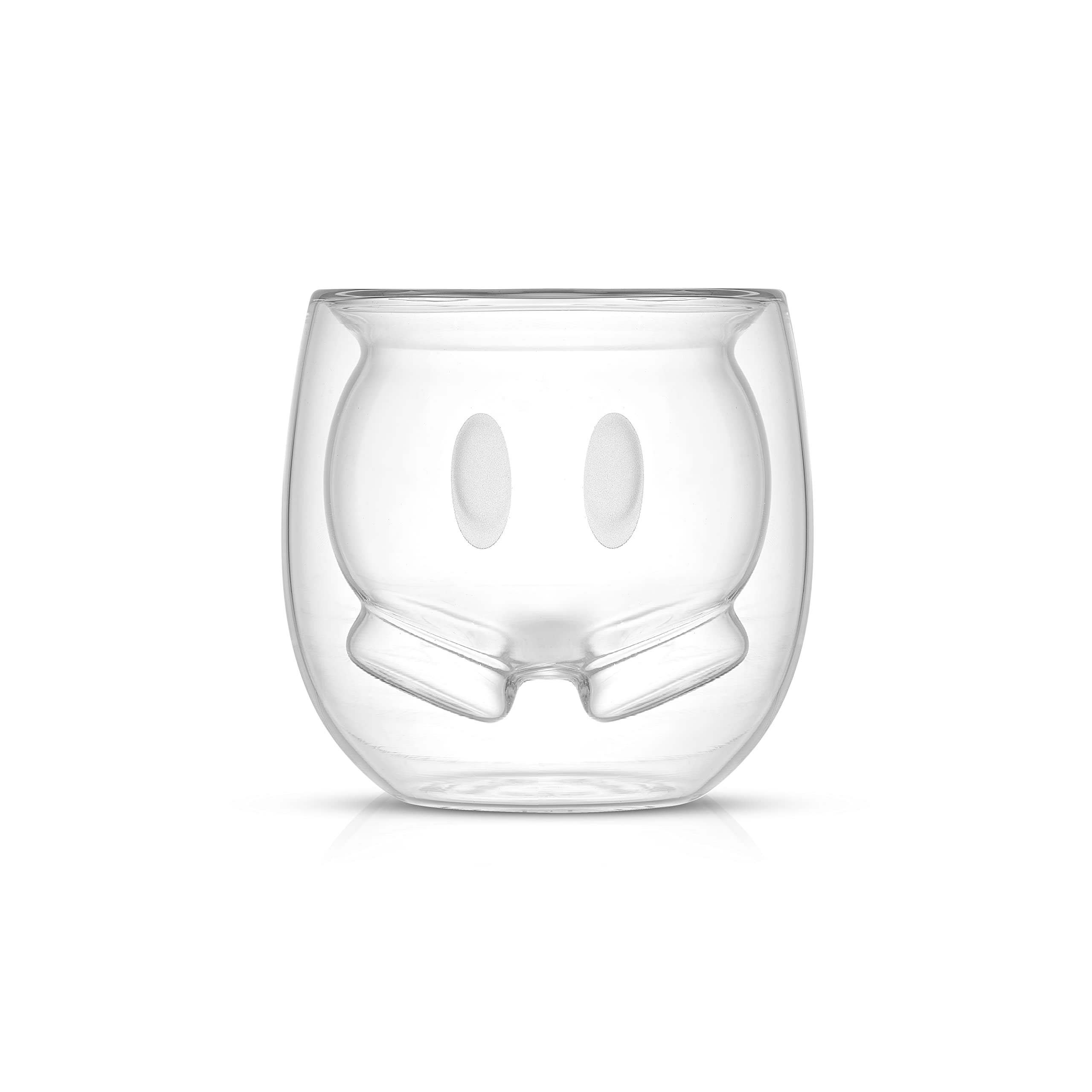 JoyJolt Mickey Pants and Minnie Skirt 3D 2oz Espresso Cups. Double Walled Espresso Glasses (2pc) Small Double Wall Glass Coffee Cups. Demitasse Cups, Espresso Measuring Cup or Liqueur Shot Glasses