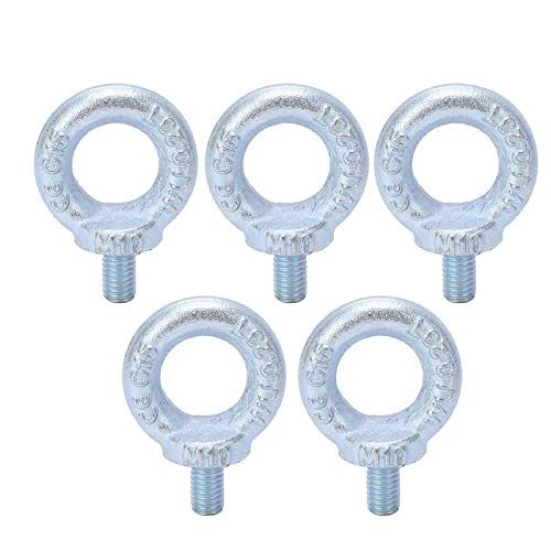 Lifting Shoulder Eye Bolt, Machinery Shoulder Eye Bolt Sturdy 5PCS Clear Thread Q235 Steel for Aerospace for Chemical(M10)