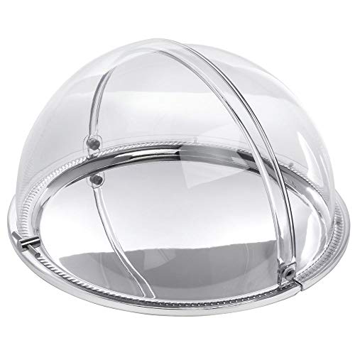 HUBERT Round Chafer Cover Polycarbonate Rolltop - 18 3/4 Dia x 9 1/2 H