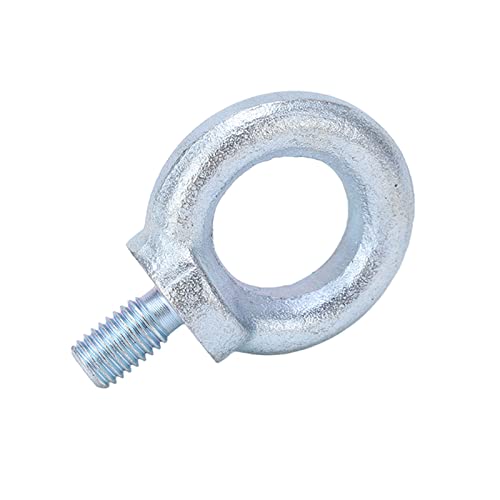 Lifting Shoulder Eye Bolt, Deep Thread Sturdy Eye Bolt Q235 Steel Anti Rust 5PCS Galvanized for Chemical for Construction(M10)