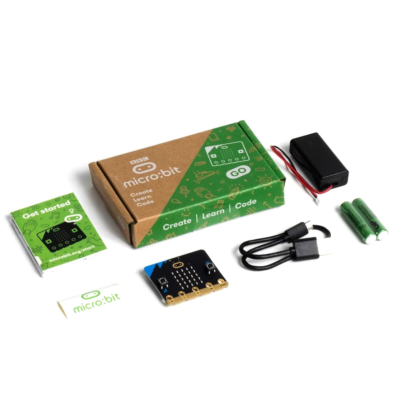 Micro Bit V2.2 GO Kit, Micro Development Board, Easily Programmable Single Board Computer, Early STEM Education for Beginner and Kids