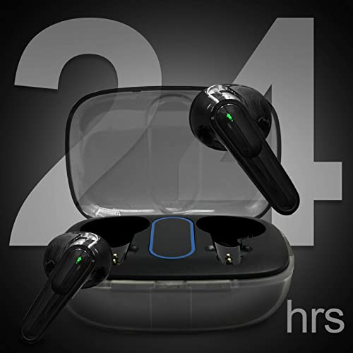 Pro 70 Black True Wireless Earbuds Bluetooth 5.3 Wireless Earphones with Microphone, IPX7 Waterproof, Charging Case LED Power Display, ANC Earphones Compatible, Support Wireless Charging
